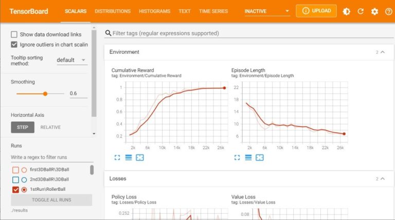 【Unity】ML-Agentsの学習状況をTensorBoardで確認する（ML-Agentsで機械学習＆強化学習をやってみる その7） - 映画と旅行とエンジニア